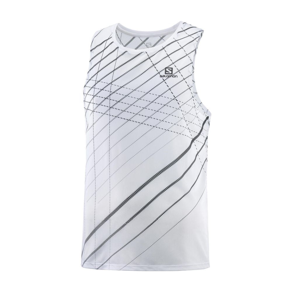SALOMON SENSE AERO SINGLET TANK M WHITE Men Campbase